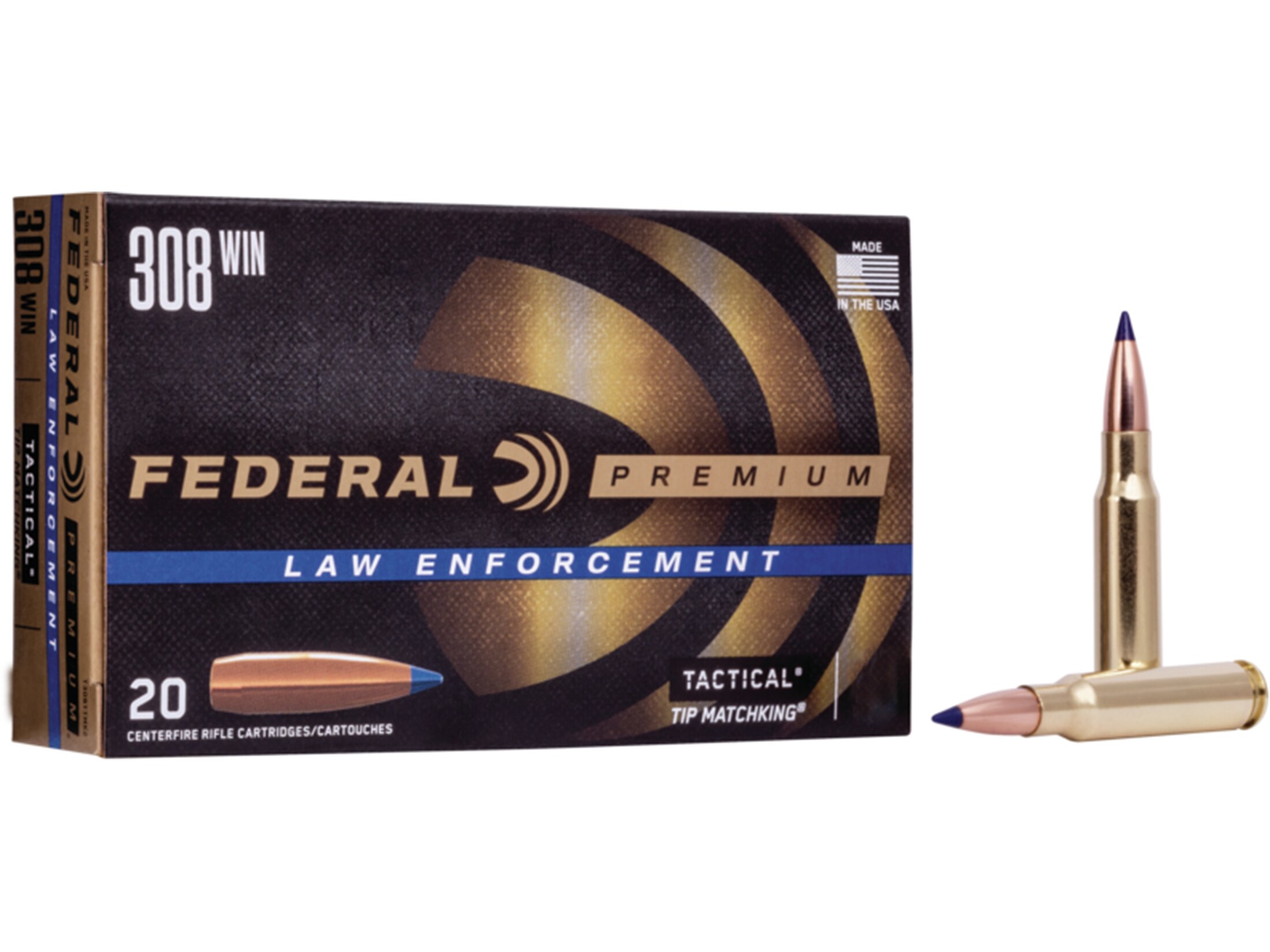 Federal Premium Law Enforcement Ammo 308 Winchester 168 Grain Sierra
