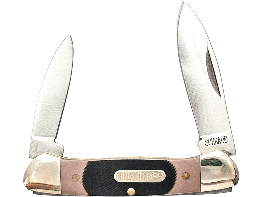 Old Timer Small Canoe Folding Pocket Knife 2-Blade Drop Point 7Cr17