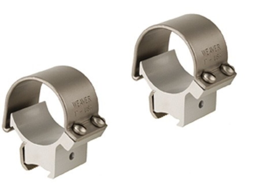 Weaver 1 Tip-Off Ring Mount 2-Screw Cap 3/8 Grooved Receiver Silver