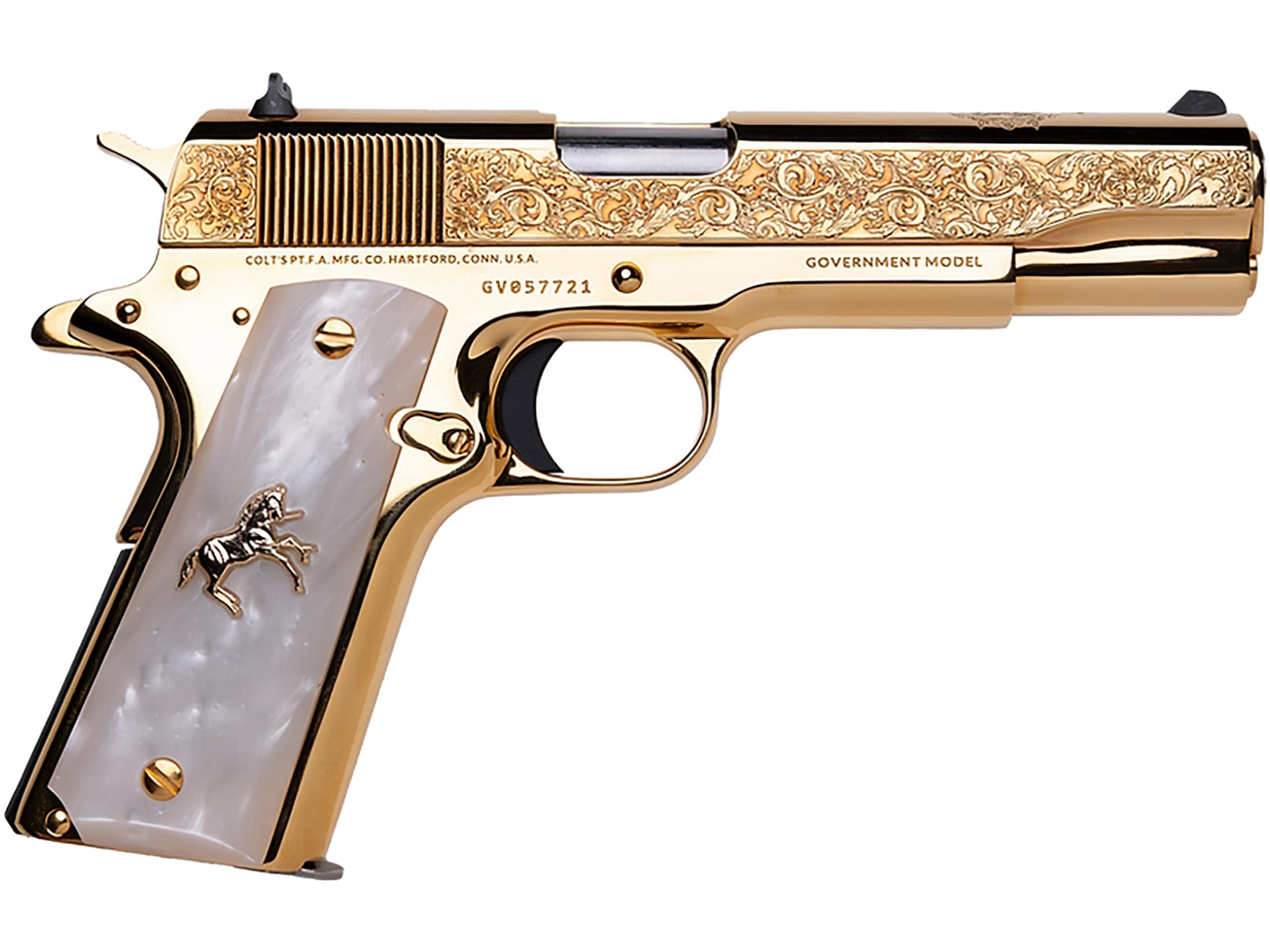 Colt CNC El Ranchero 1911 38 Super Pistol 5 Barrel 7+1 Round Gold