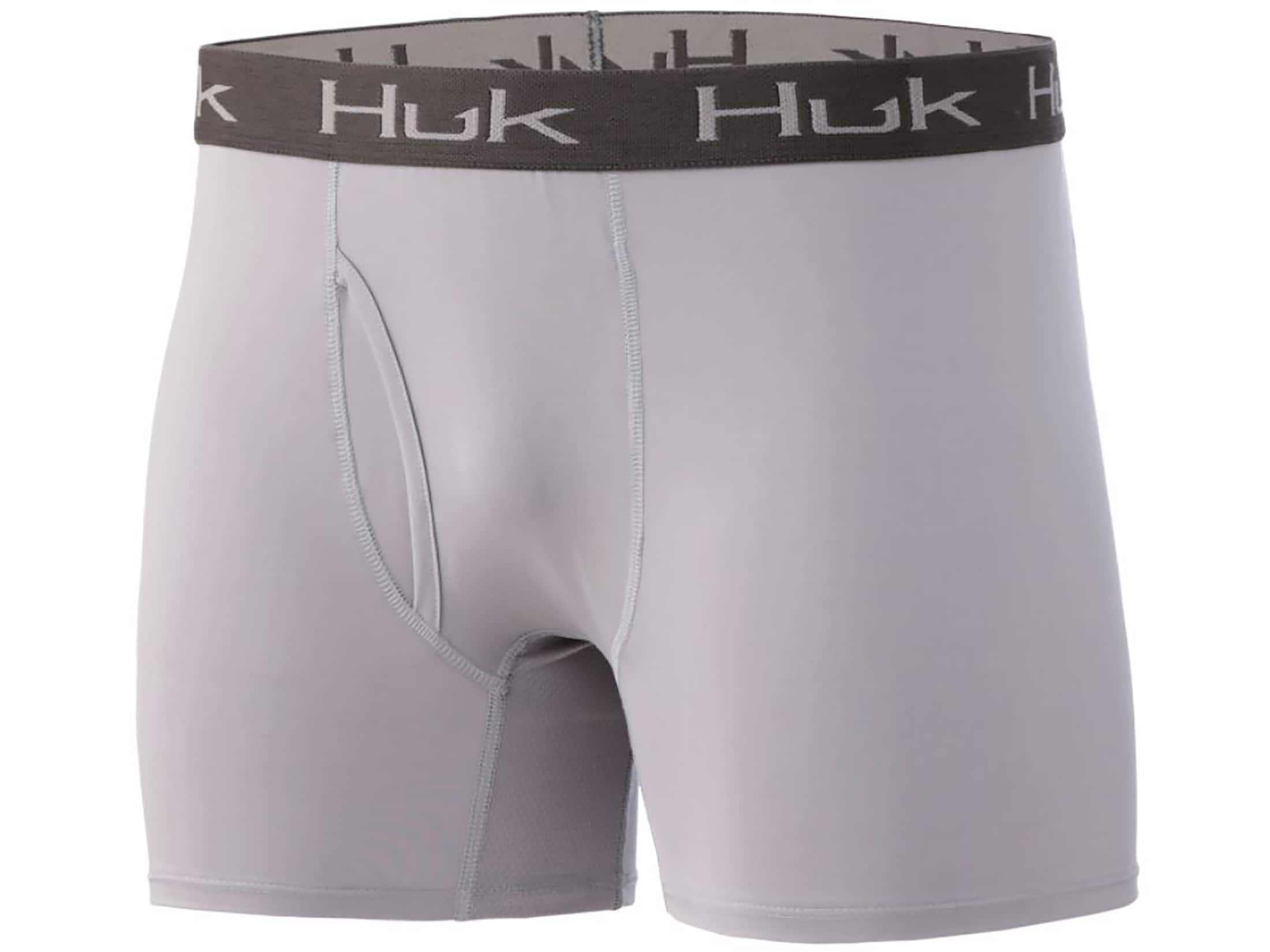 Huk Men's Solid Boxer Brief Sargasso Sea Large