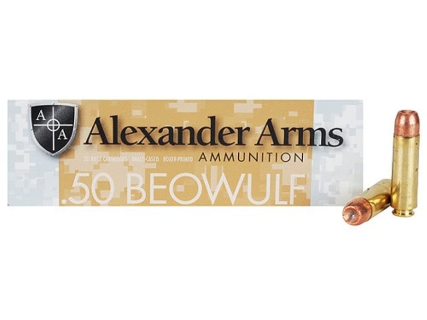 Alexander Arms Ammo 50 Beowulf 300 Grain Speer Gold Dot Jacketed