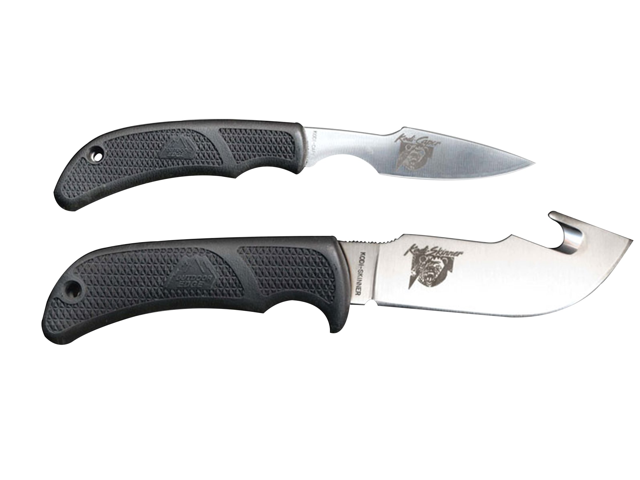 Outdoor Edge Kodi Fixed Blade Knife Combo AUS-8 SS Blades Rubberized