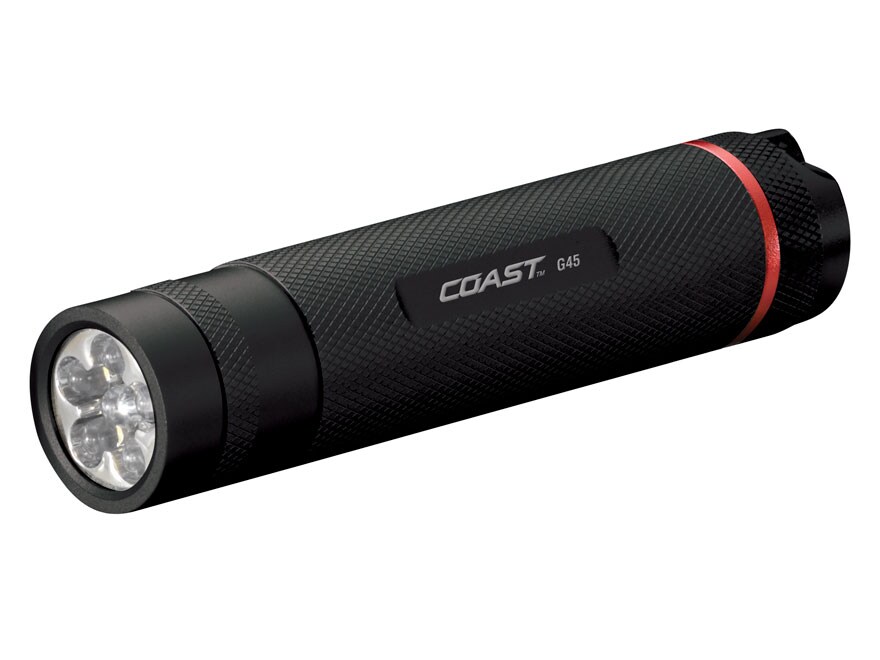 Coast G45 Flashlight White LED 3 AAA Batteries Aluminum Black