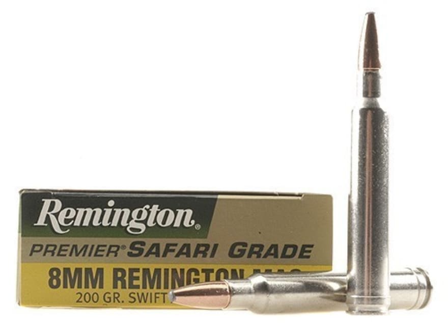 Remington Premier Ammo 8mm Remington Mag 200 Grain Swift A-Frame Box
