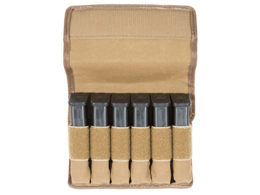 Tuff Products 6-Inline Belt/MOLLE Mag Pouch Double Stack Pistol Nylon