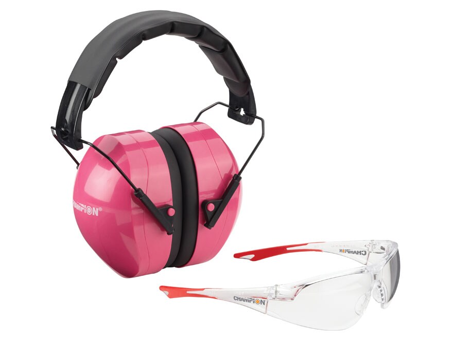 Champion Eyes Ears Range Safety Kit Combo-Passive Earmuffs Ballistic