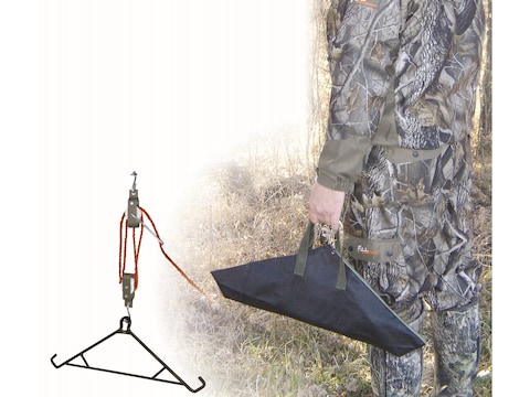 HME Game Hanging 4:1 Ratio Game Hoist System Gambrel Steel Black
