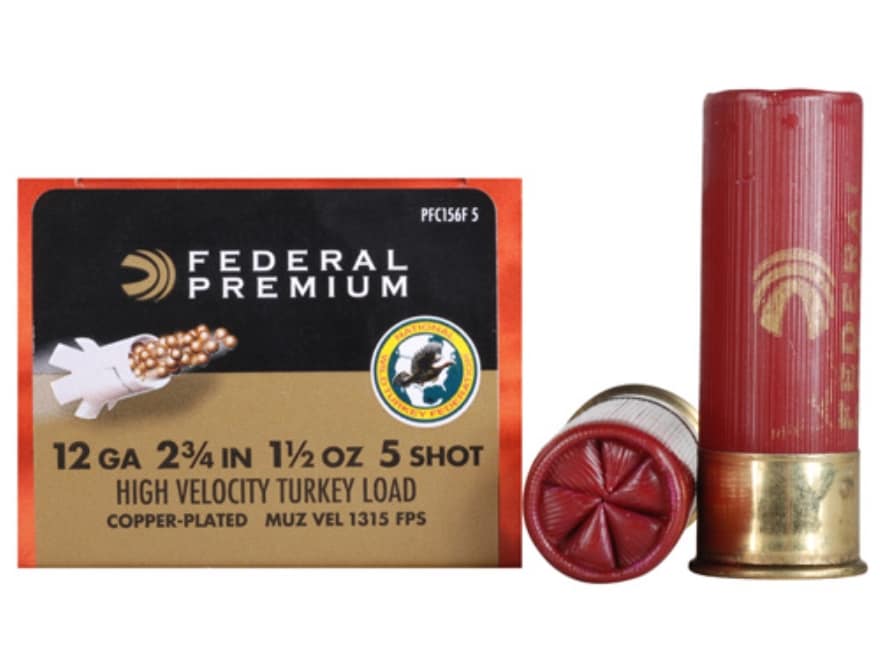 Federal Premium Mag-Shok Turkey 12 Ga Ammo 2-3/4 #5 Copper Plated Lead