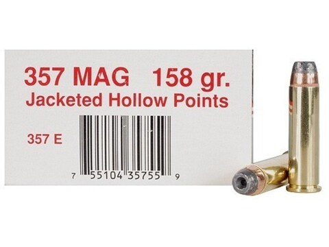 Ultramax Ammo 357 Mag 158 Grain Jacketed Hollow Point Box of 50