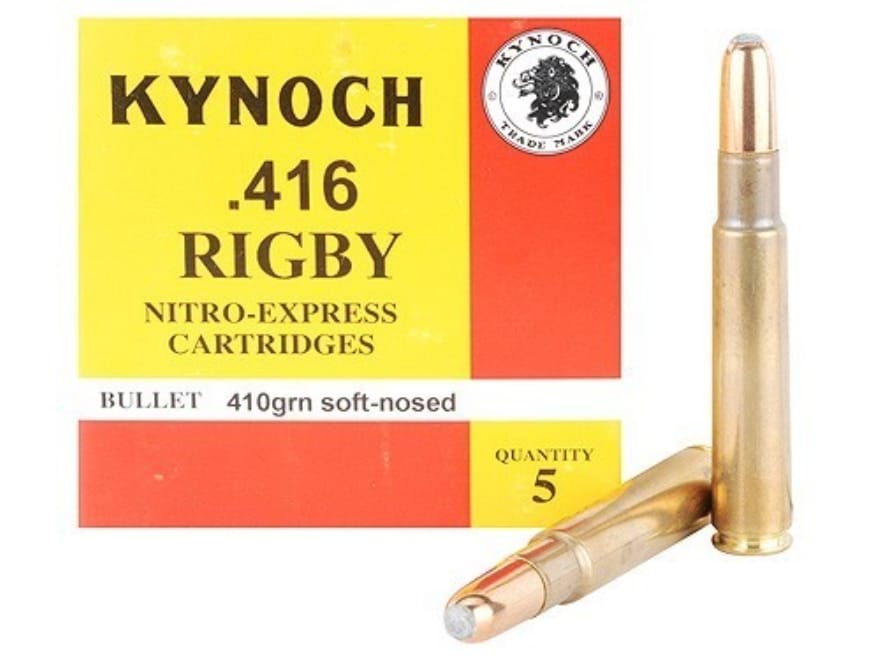 Kynoch 416 Rigby Ammo 410 Grain Woodleigh Weldcore Jacketed Soft Point