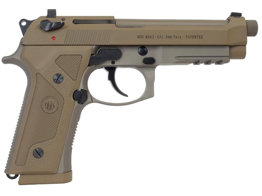 Beretta M9A3 9mm Luger Pistol 5.2 Threaded Barrel 17+1 Round Tan