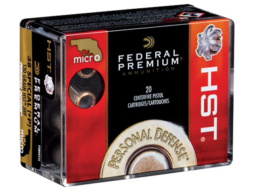 Federal Premium Personal Defense Micro 38 Special +P Ammo 130 Grain