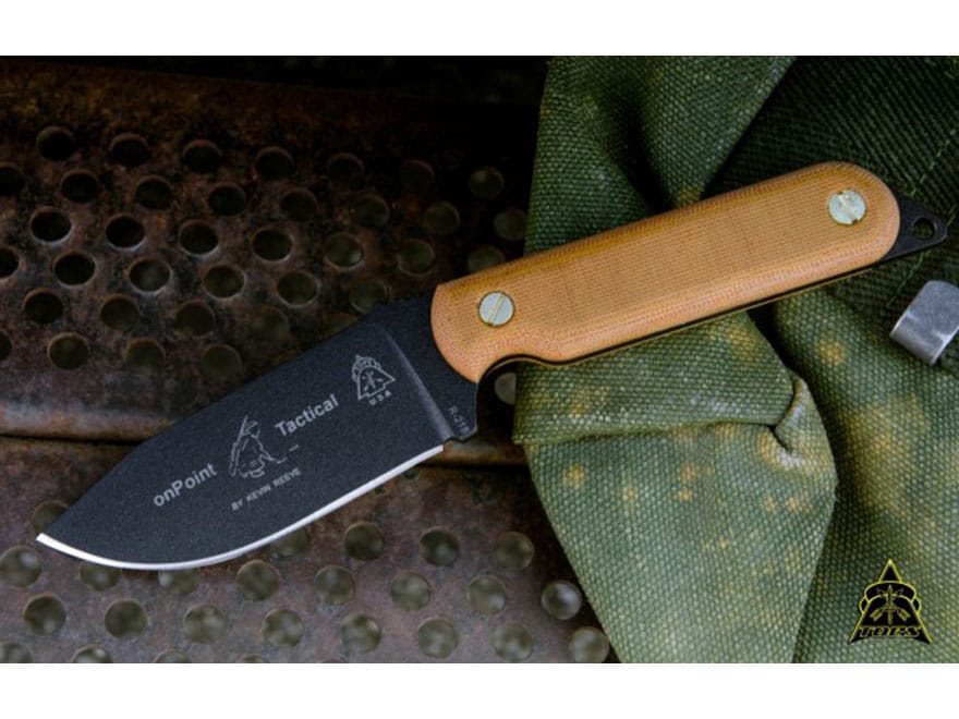 TOPS Knives OnPoint Tactical Fixed Blade Knife 4 Drop Point 1095 High
