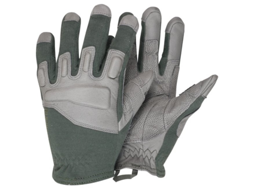 BLACKHAWK! Fury Commando Gloves Leather Nylon Kevlar Olive Drab Large