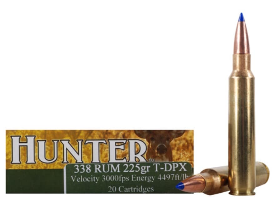 Cor-Bon DPX Hunter 338 Remington Ultra Mag Ammo 225 Grain Barnes