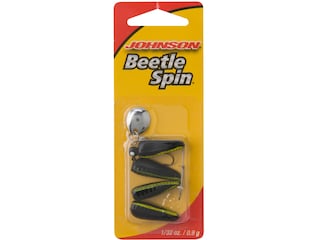 Johnson Beetle Spin 1/8oz White/Black Stripe Nickel