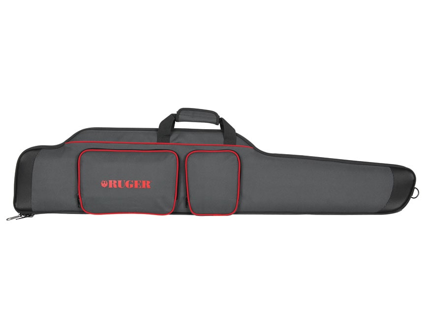 Ruger 40 Sporter Scoped Rifle Gun Case Nylon Black Red Trim