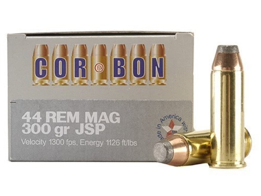 Cor-Bon Hunter Ammo 44 Remington Mag 300 Grain Jacketed Soft Point Box