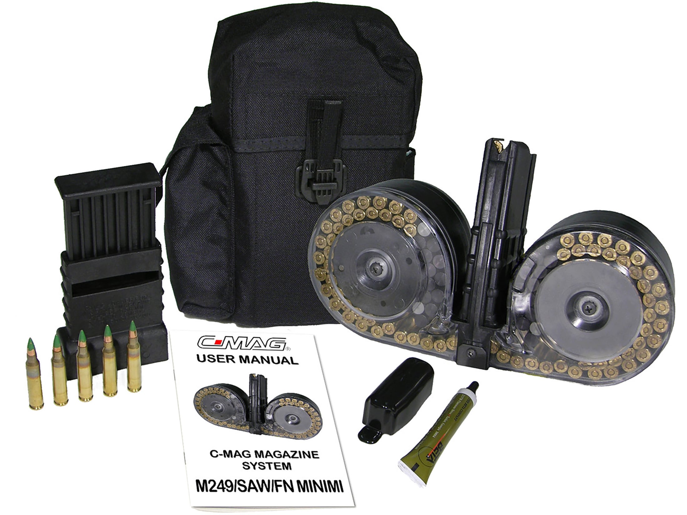 Beta C-Mag Mag System M249 223 Remington, 5.56x45mm 100-Round Drum