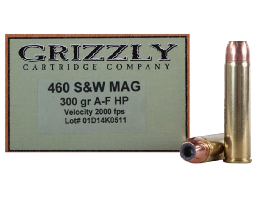 Grizzly Cartridge 460 S&W Mag Ammo 300 Grain Swift A-Frame Bonded