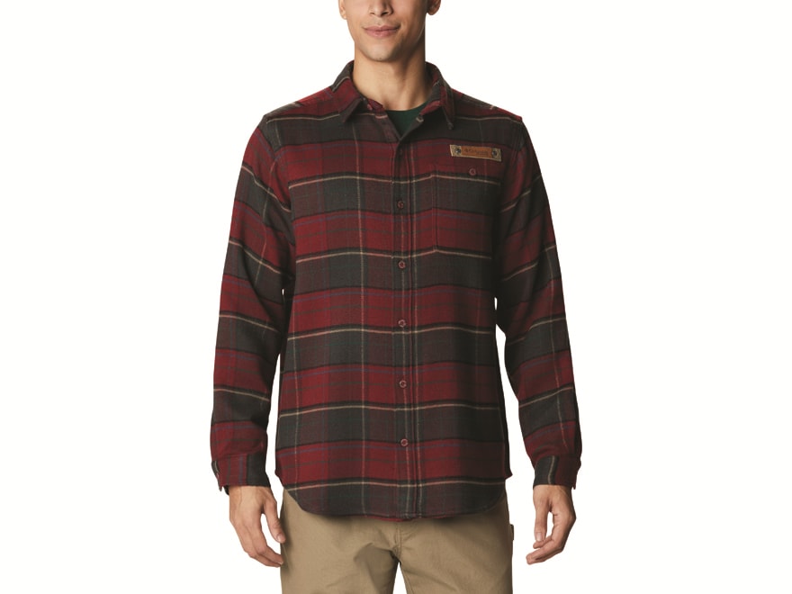 Columbia Men's Roughtail Heavyweight Field Flannel PHG Orange Plaid XL
