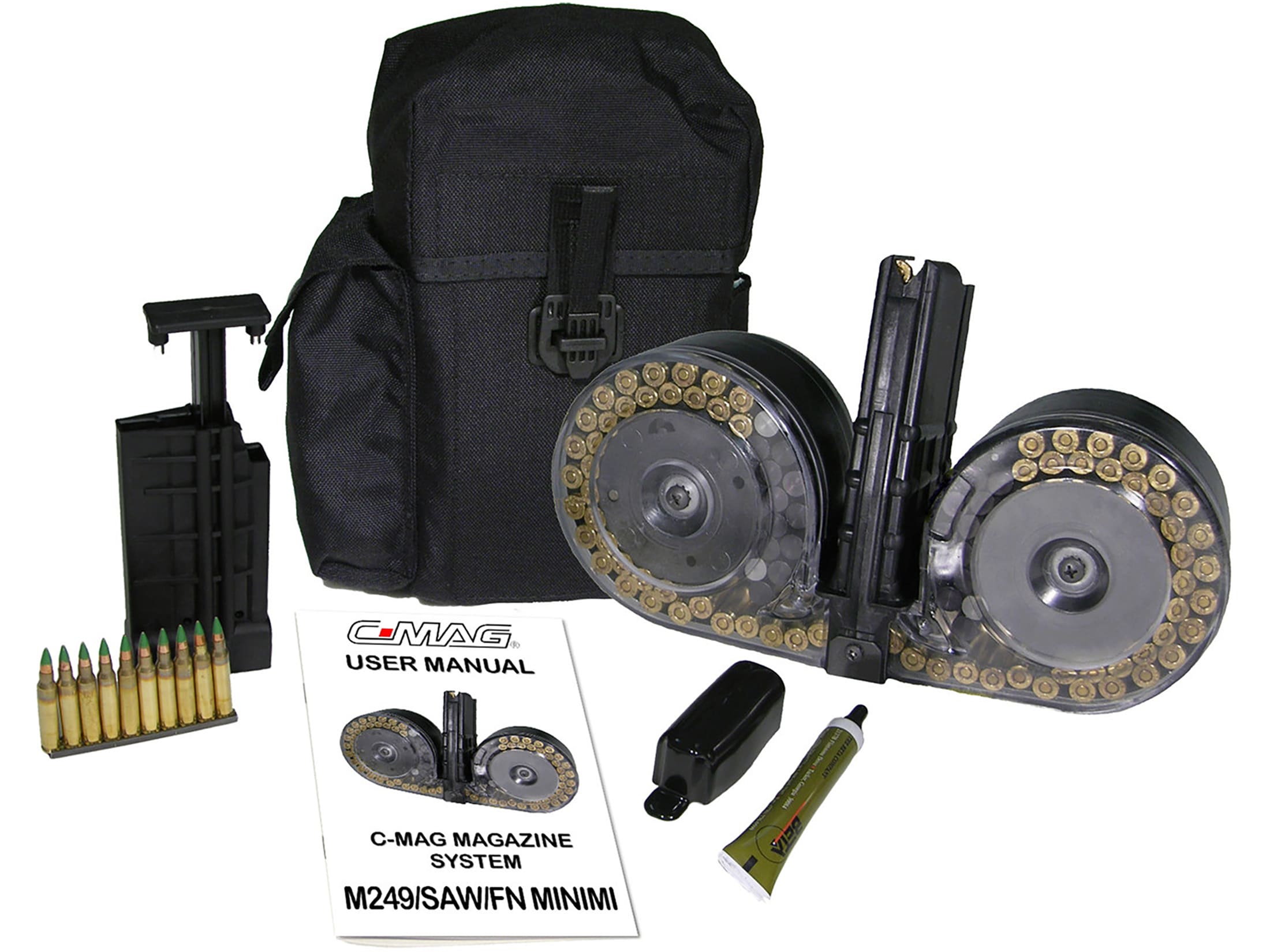 Beta C-Mag Mag System M249 223 Remington, 5.56x45mm 100-Round Drum