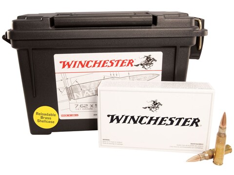 Winchester USA Ammo 7.62x51mm NATO 147 Grain Full Metal Jacket Case of