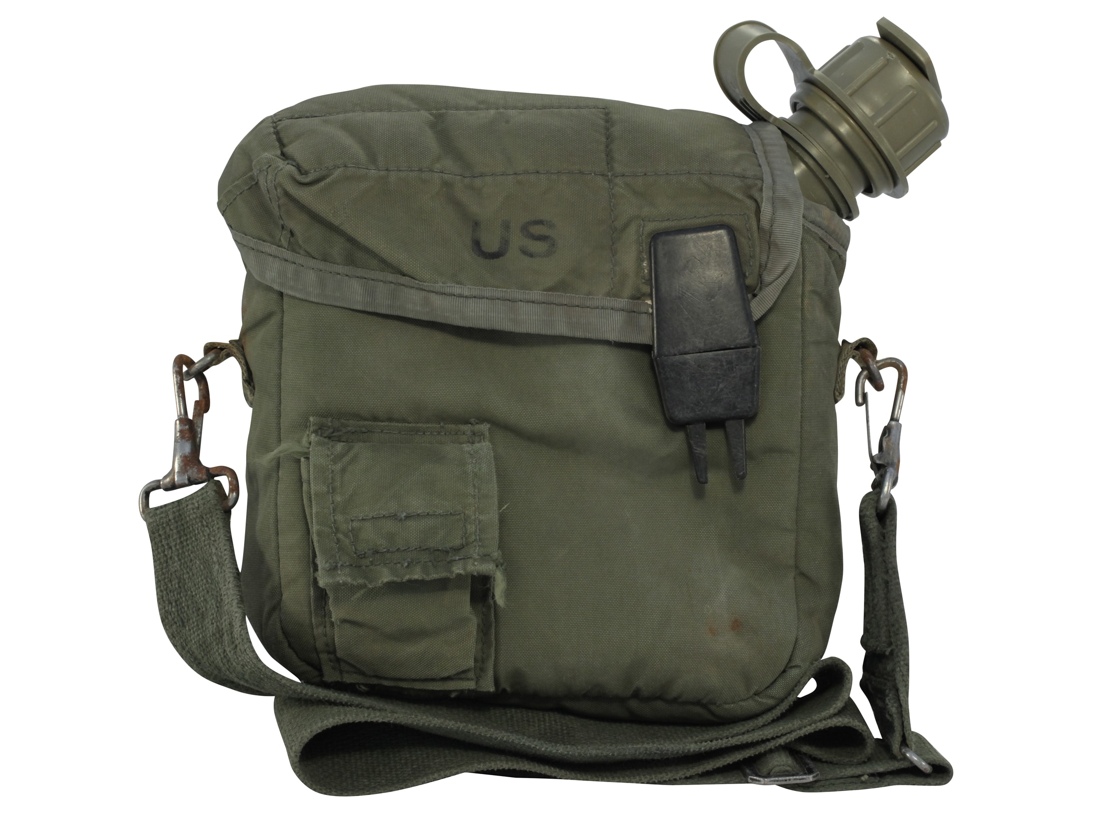 Military Surplus 2-Quart Canteen M1 NBC Cap, Cover Carry Strap