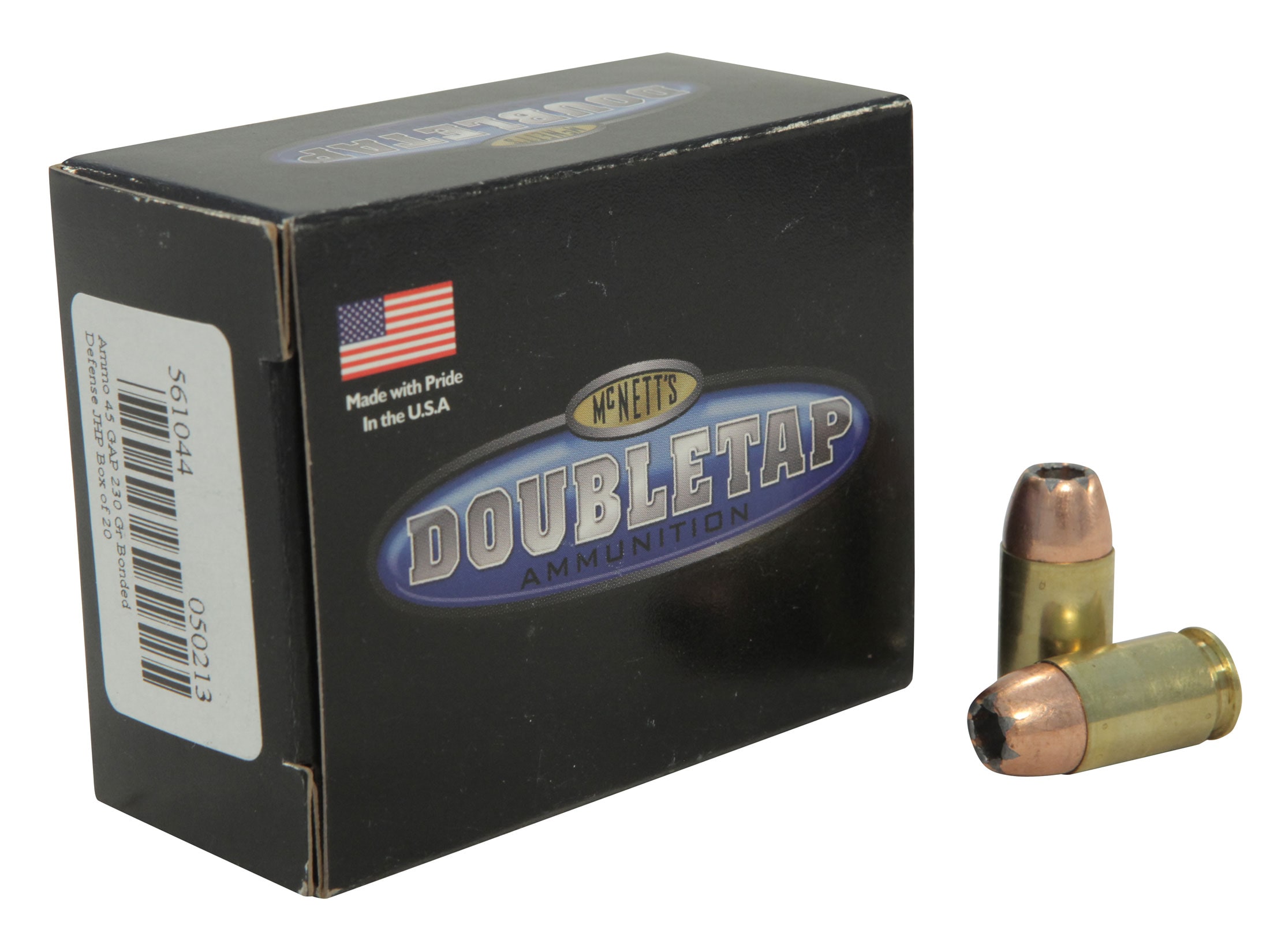 DoubleTap 45 GAP Ammo 230 Grain Bonded Jacketed Hollow Point Box of 20