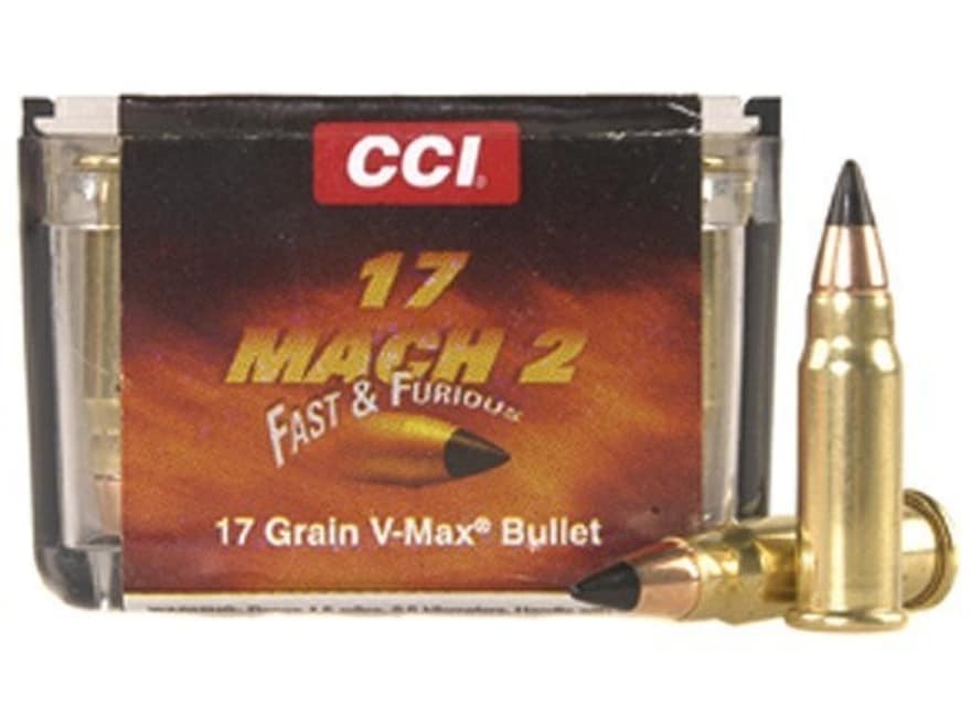 CCI Ammo 17 Hornady Mach 2 (HM2) 17 Grain Hornady V-Max Box of 500 (10