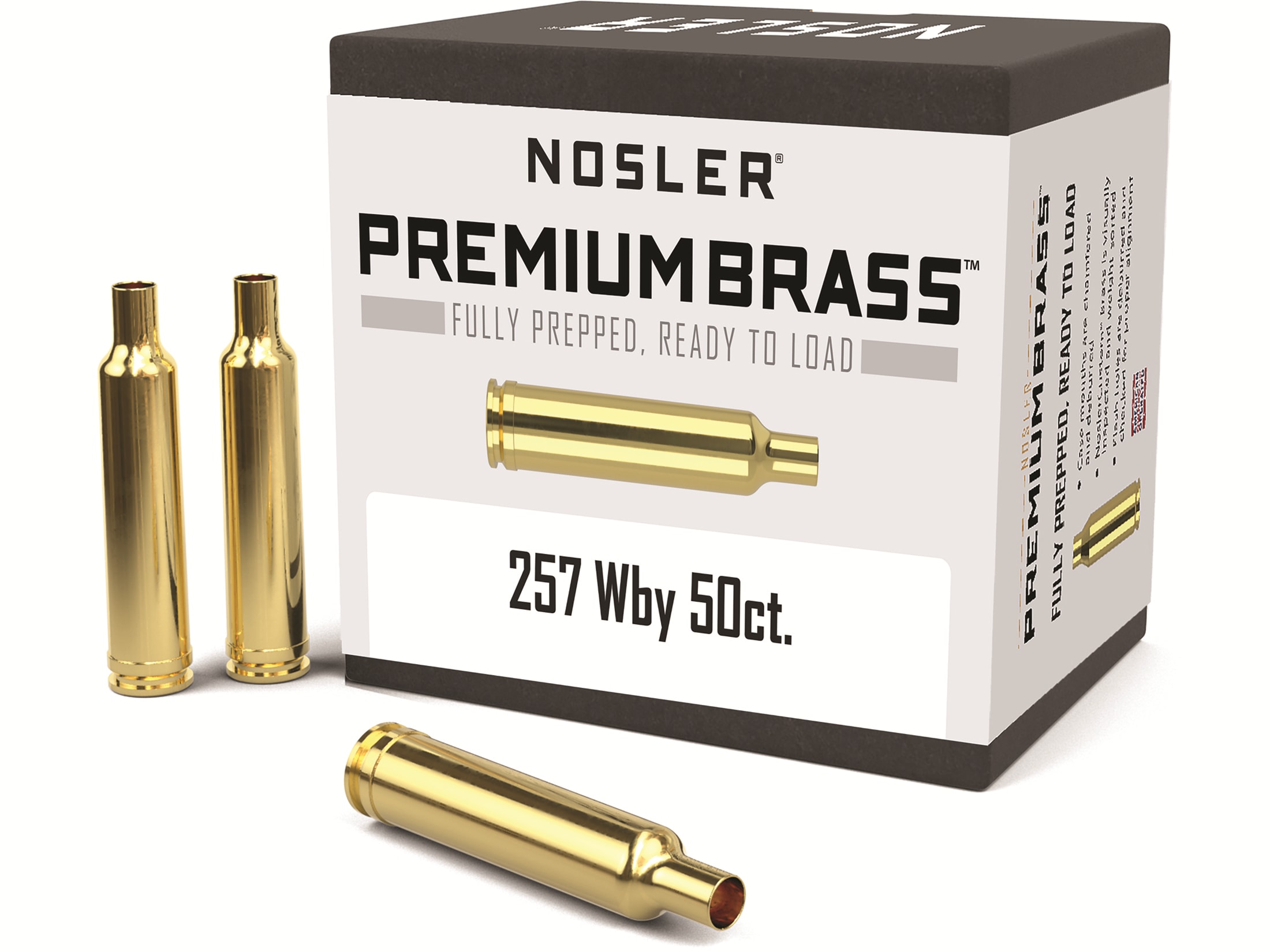 Nosler Custom 257 Weatherby Mag Brass Box of 50