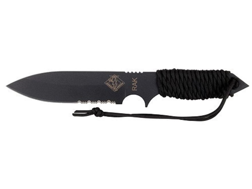 Ontario RAK Assault Fixed Blade Knife 6 Serrated Drop Point 1095 Black
