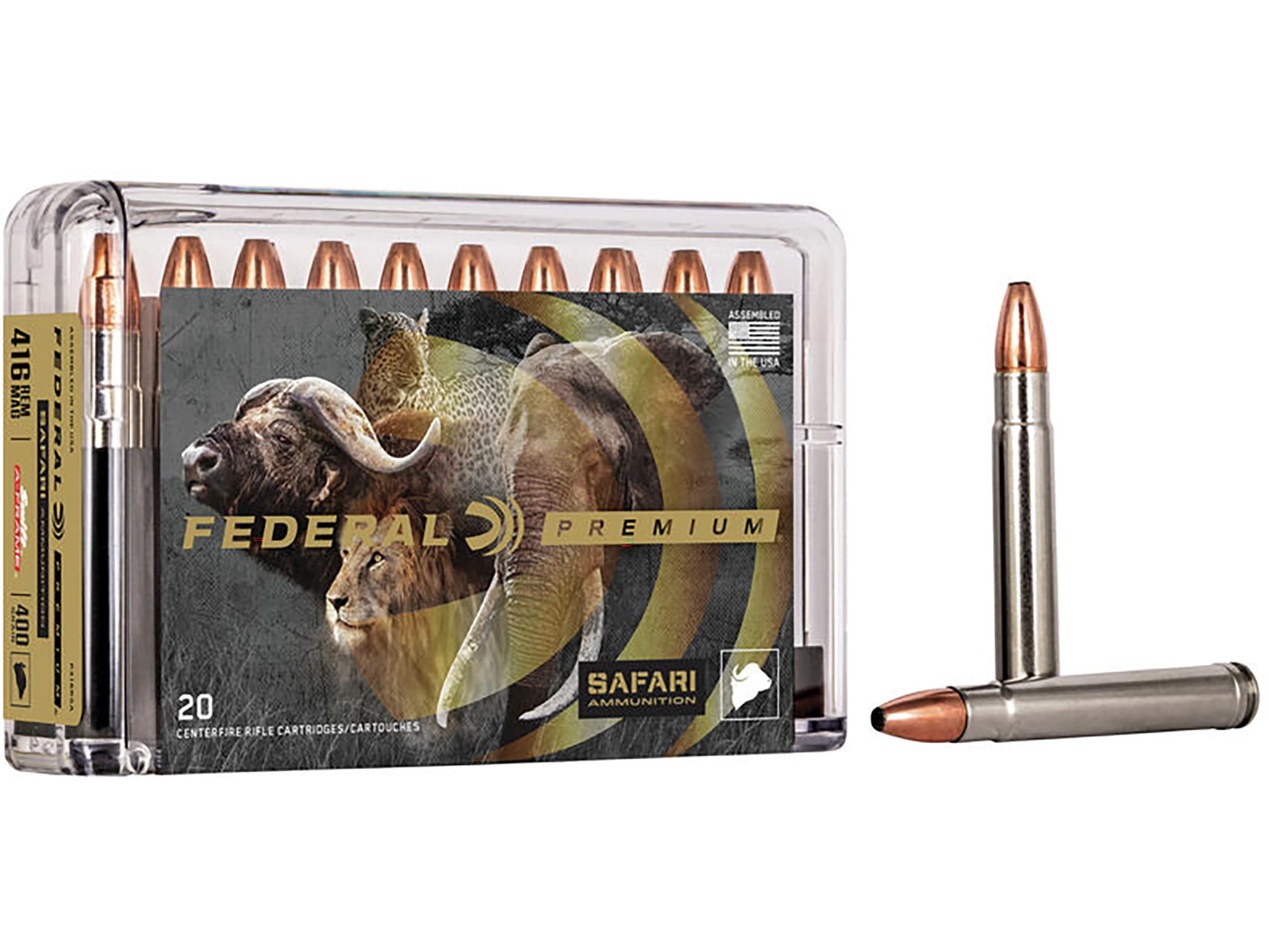 Federal Premium Safari 416 Remington Mag Ammo 400 Grain Swift A-Frame