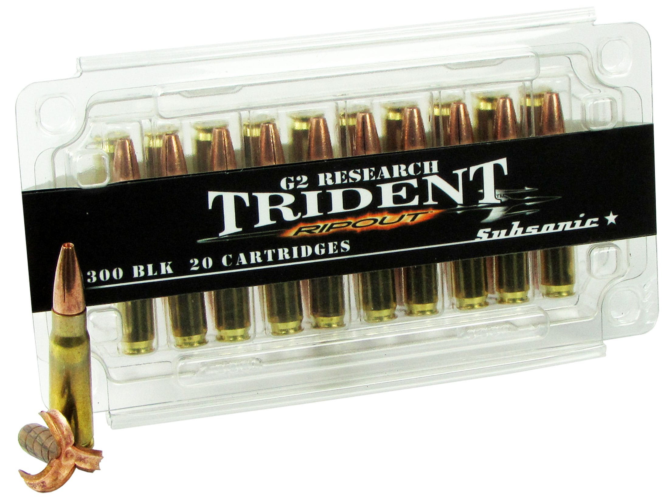 G2 Research RIP-OUT Trident 300 Blackout Ammo 200 Grain Solid Hollow