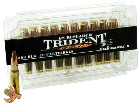 G2 Research RIP-OUT Trident Ammo 300 AAC Blackout Subsonic 200 Grain