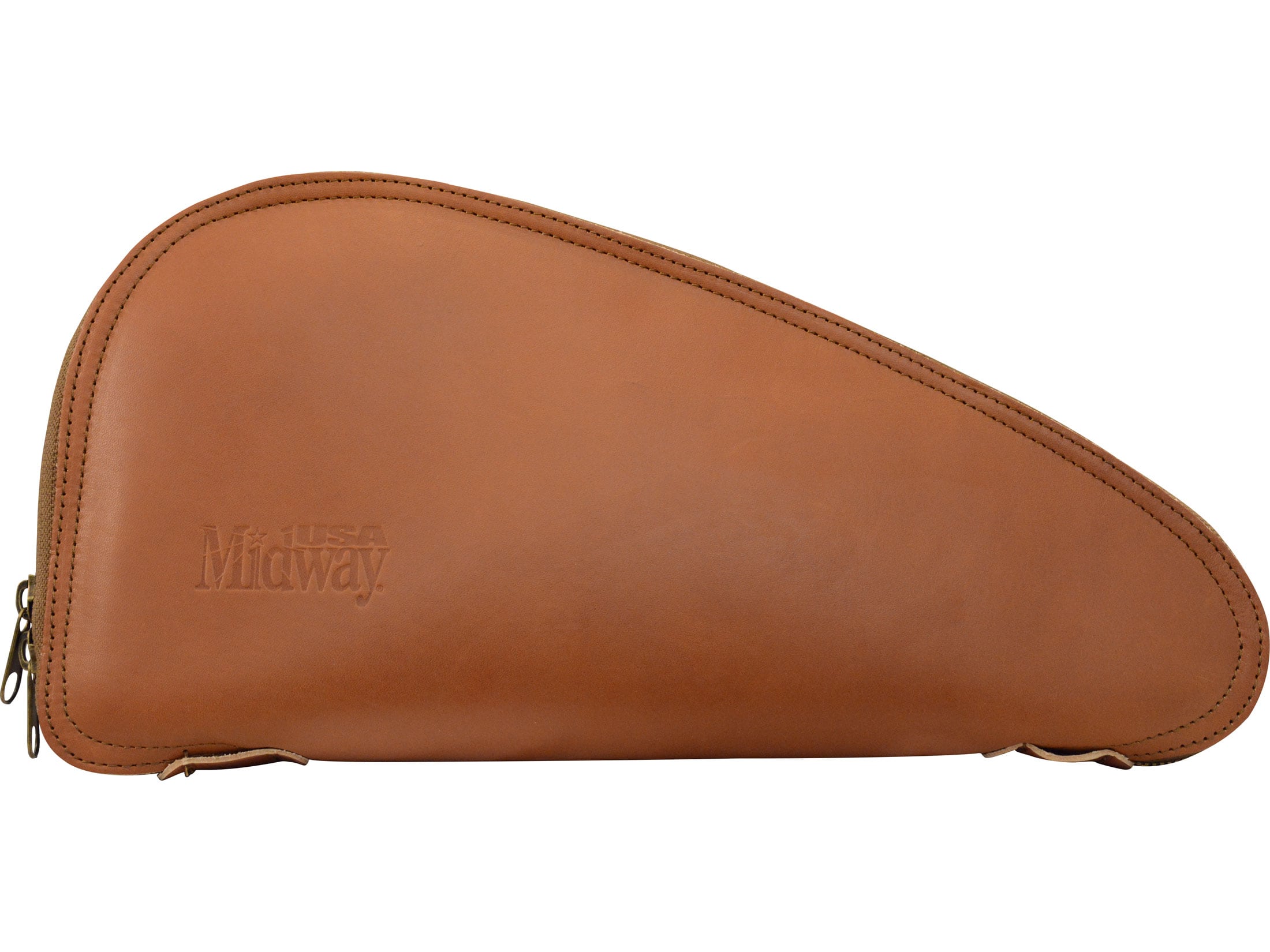 MidwayUSA Deluxe Leather Pistol Case Black Large
