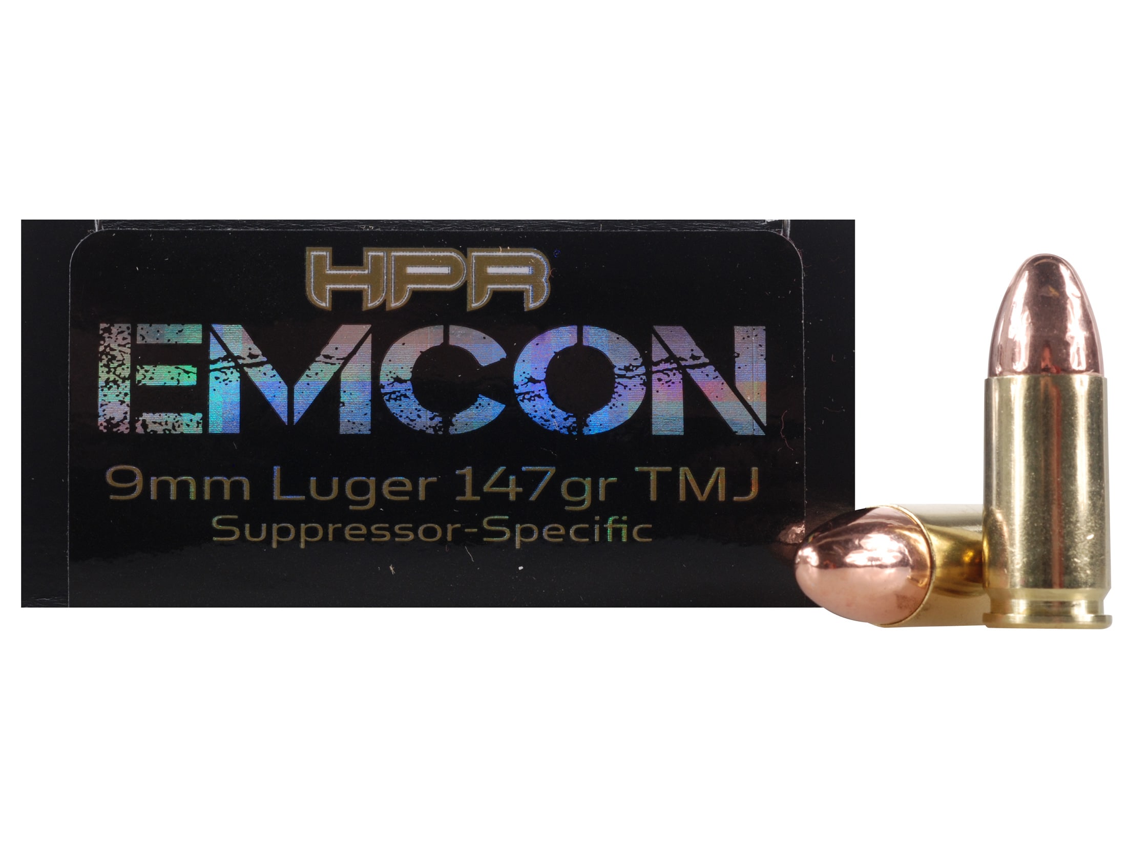 HPR Ammo HyperClean EMCON Subsonic 9mm Luger Ammo 147 Grain Full Metal