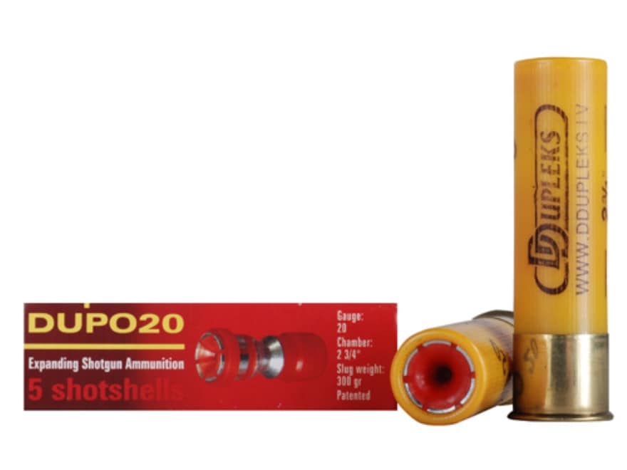 D Dupleks Dupo20 Ammo 20 Ga 2-3/4 5/8oz Expanding Steel Slug Lead-Free