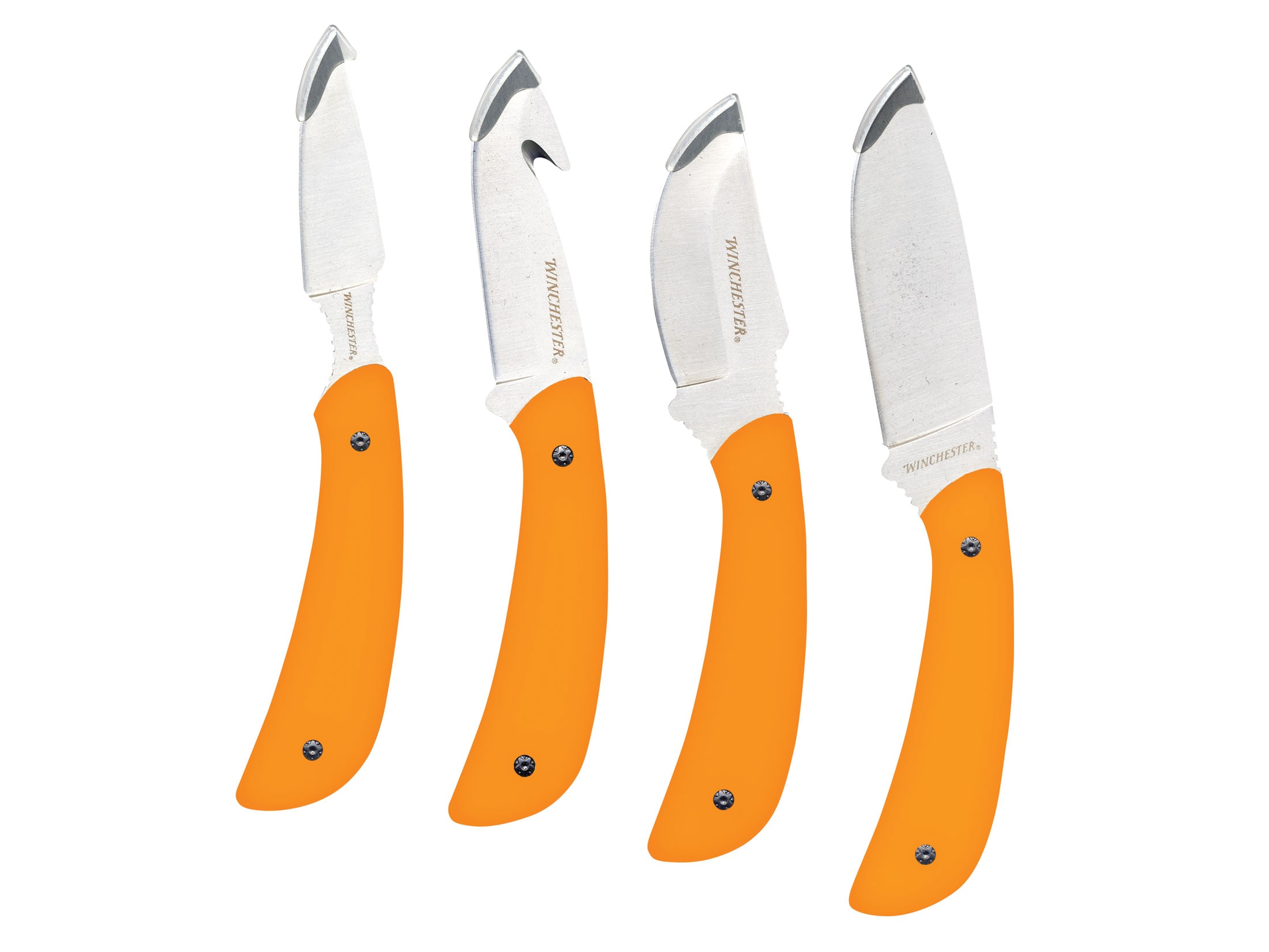 Winchester 4-Piece Fixed Blade Knives SS Game Cleaning Set Polymer