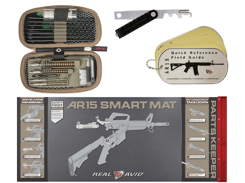 Real Avid AR-15 Cleaning Kit Scraper Gun Boss Smart Mat & Field Guide