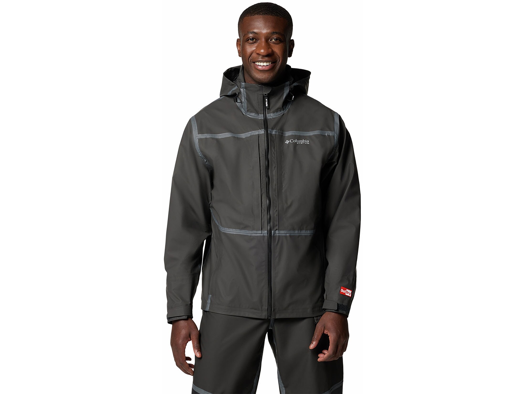 Columbia Men's PFG Force XII ODX Rain Jacket Black XL