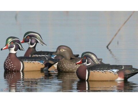 GHG Pro-Grade Pre-Texas Rigged Wood Duck Decoy Pack of 6
