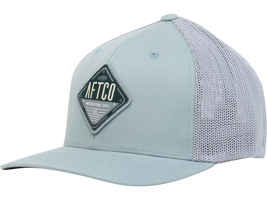 AFTCO Men's Guide Logo Flexfit Hat Cotton/Polyester Silver L/XL