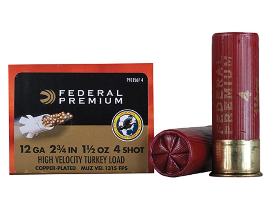 Federal Premium Mag-Shok Turkey 12 Ga Ammo 2-3/4 #4 Copper Plated Lead