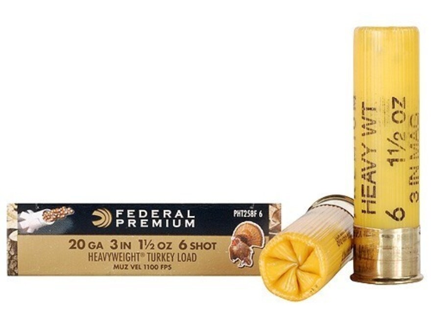 Federal Premium Mag-Shok Turkey Ammo 20 Ga 3 1-1/2oz #6 Heavyweight