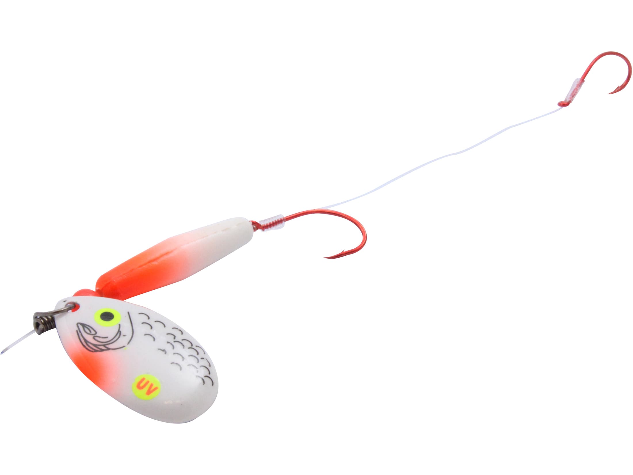 Northland Pro-Walleye Float'N Crawl Harness Rig UV Glo Shiner