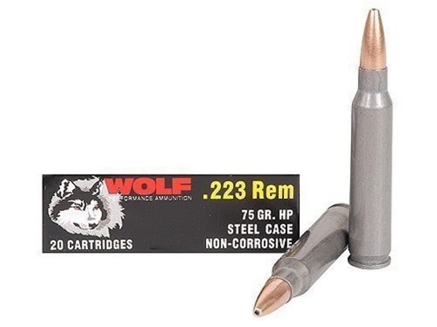 Wolf Ammo 223 Remington 75 Grain Jacketed Hollow Point (Bi-Metal)