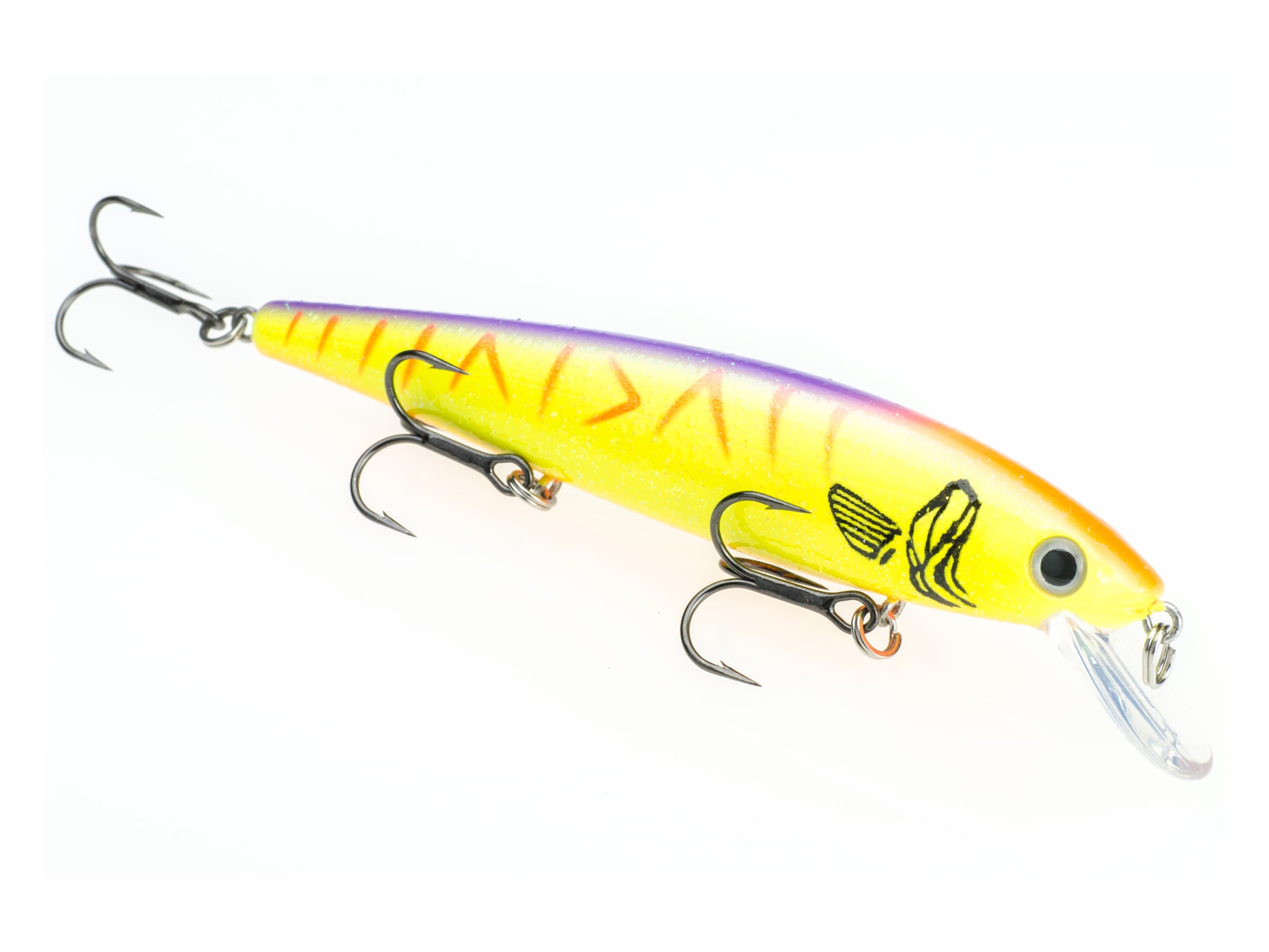 Strike King KVD Walleye Jerkbait 3 Hook Chartreuse White