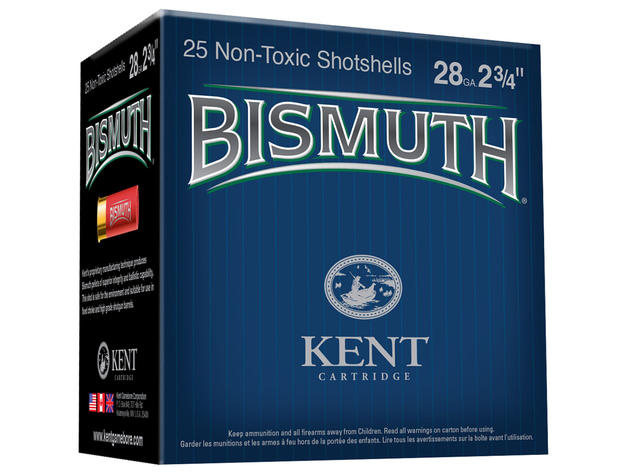 Kent Bismuth Premium 28 Ga Ammo 2-3/4 #6 Bismuth Shot 7/8oz Box of 25